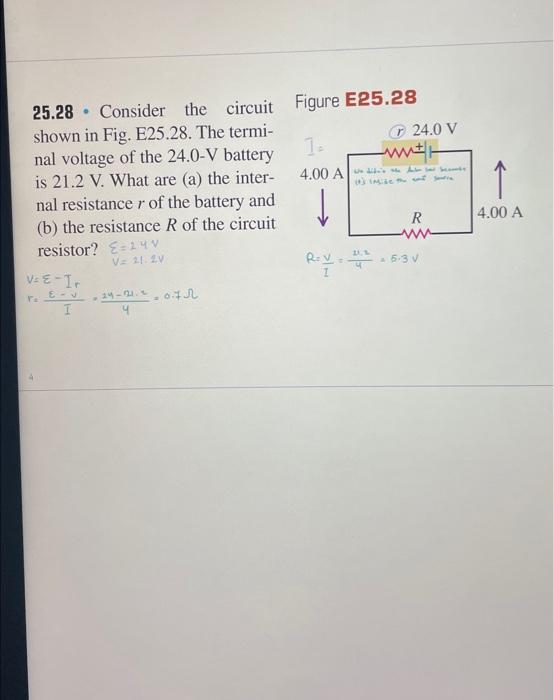 Solved 25.28 - Consider the circuit Figure E25.28 shown in | Chegg.com
