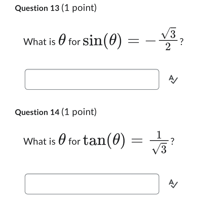 Solved Question 13 (1 ﻿point)What is θ ﻿for | Chegg.com