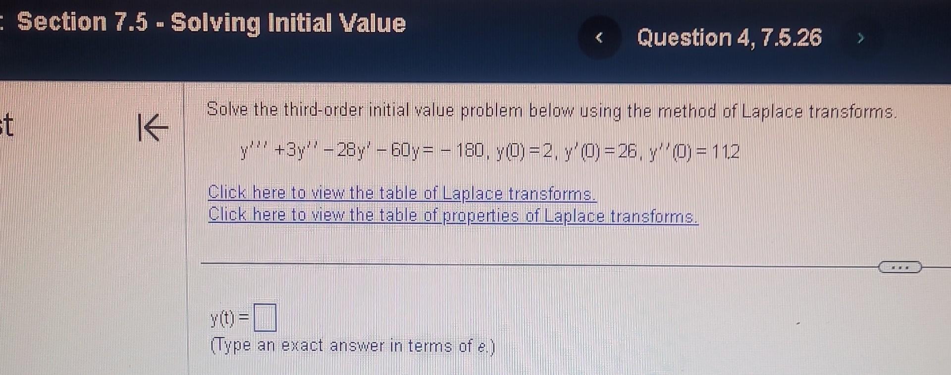 Solved Solve the third-order initial value problem below | Chegg.com