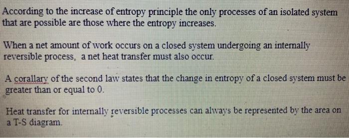 Solved According to the increase of entropy principle the | Chegg.com