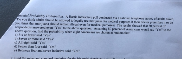 Solved nomial Probability Distribution. A Harris Interactive | Chegg.com