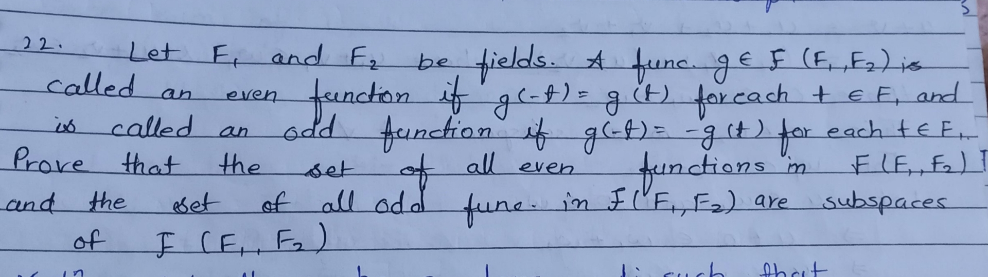 Solved Let F1 ﻿and F2 ﻿be fields. A func. ginF(F1,F2) ﻿is | Chegg.com