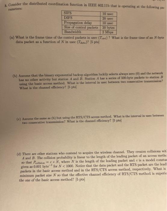 rameters: 3. Consider the distributed coordination | Chegg.com