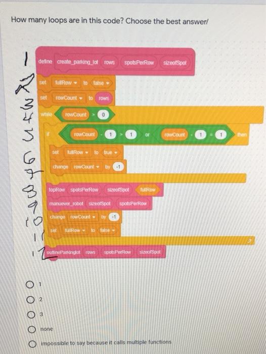 Solved How many loops are in this code? Choose the best | Chegg.com