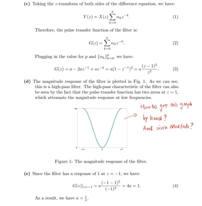 Solved The output y[n] from a digital moving average filter, | Chegg.com