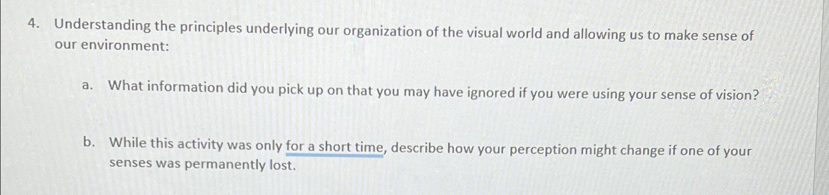 Solved Understanding the principles underlying our | Chegg.com