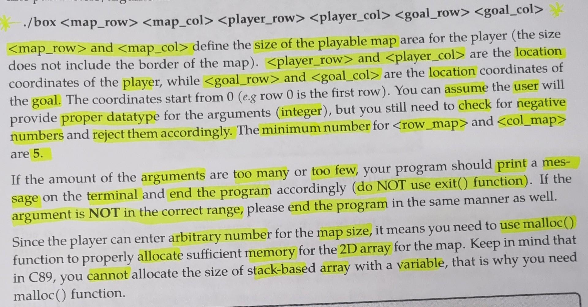 Solved C89 Programming question: create a main function to | Chegg.com