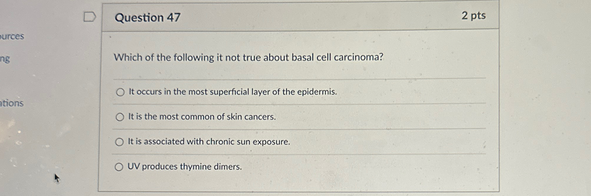 Solved Question 472 ﻿ptsWhich of the following it not true | Chegg.com