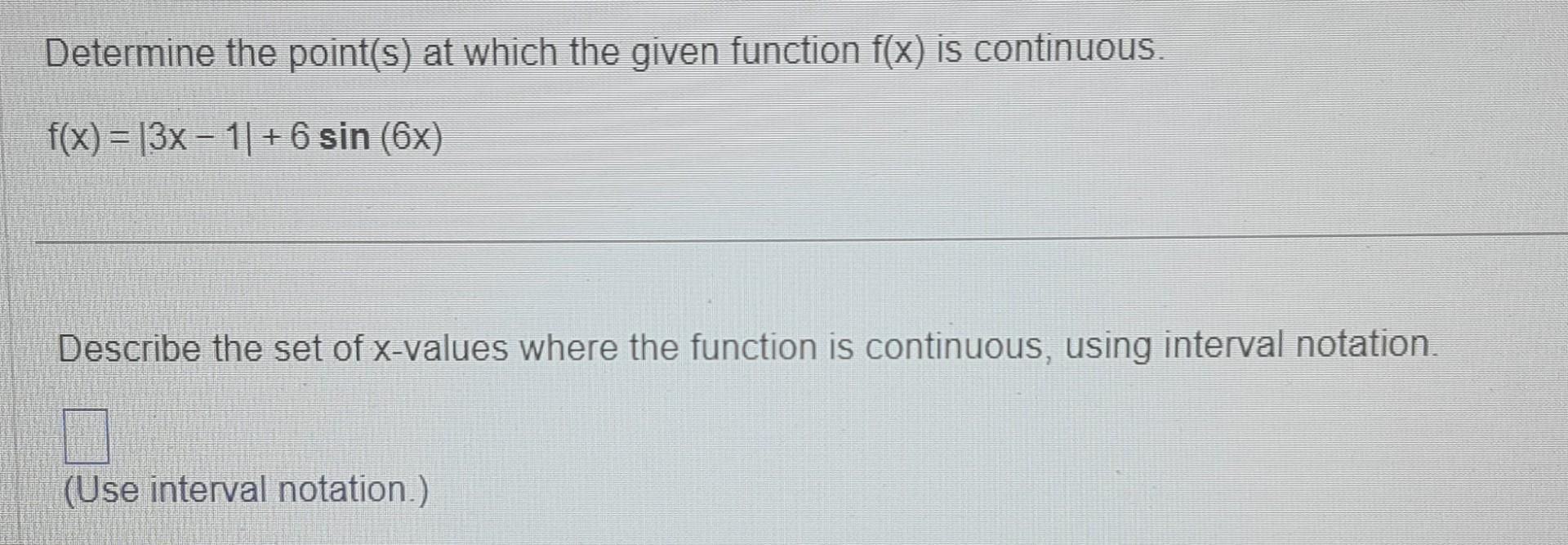 Solved Determine the point(s) at which the given function | Chegg.com