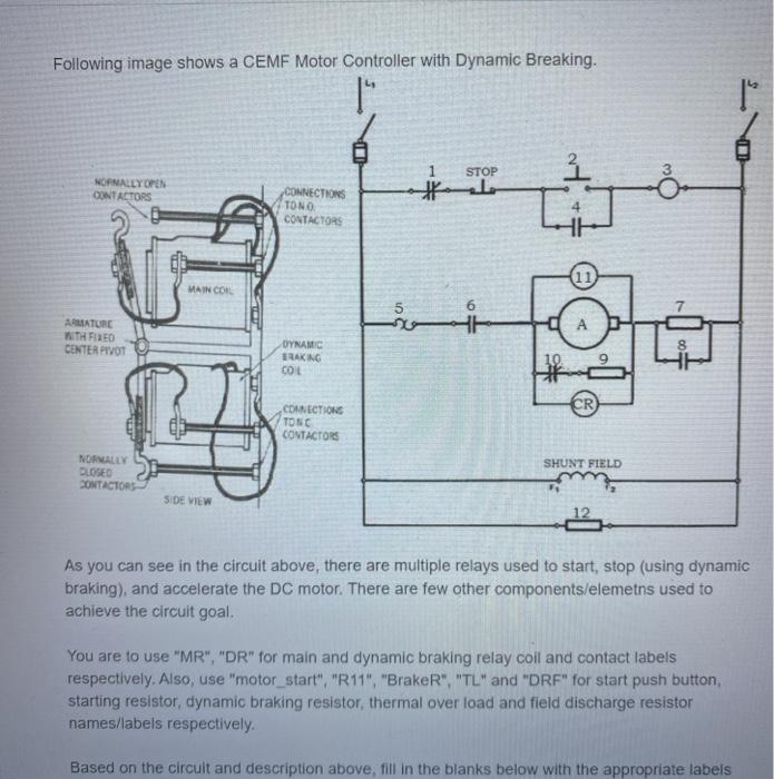Solved Following image shows a CEMF Motor Controller with | Chegg.com