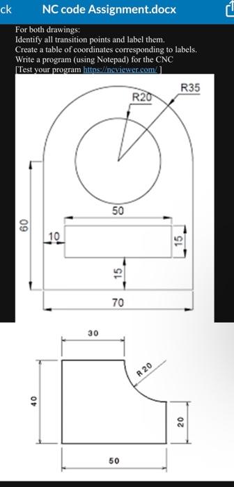 Solved For both drawings: Identify all transition points and | Chegg.com