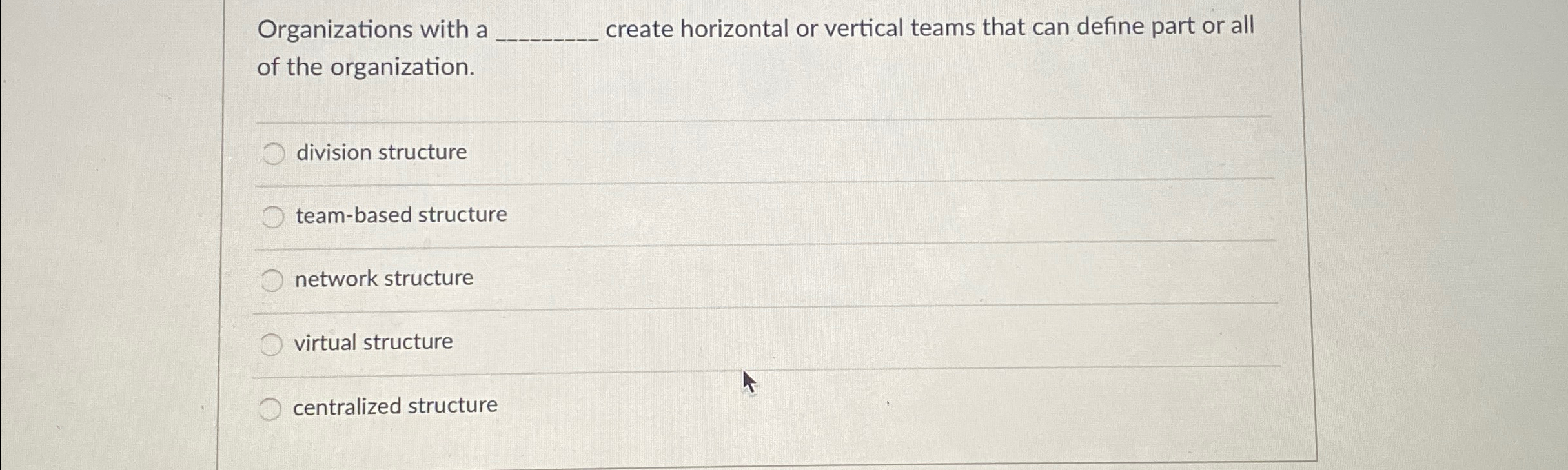 Solved Organizations with a create horizontal or vertical | Chegg.com