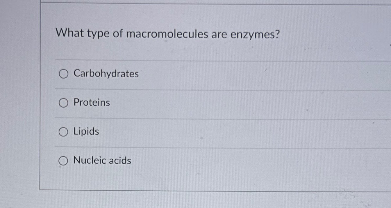 Solved What type of macromolecules are | Chegg.com