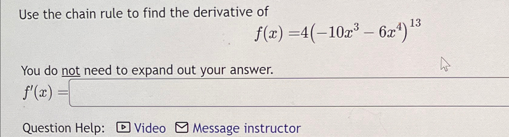 Solved Use the chain rule to find the derivative | Chegg.com
