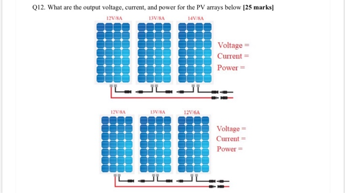 Solved Q12. What are the output voltage, current, and power | Chegg.com