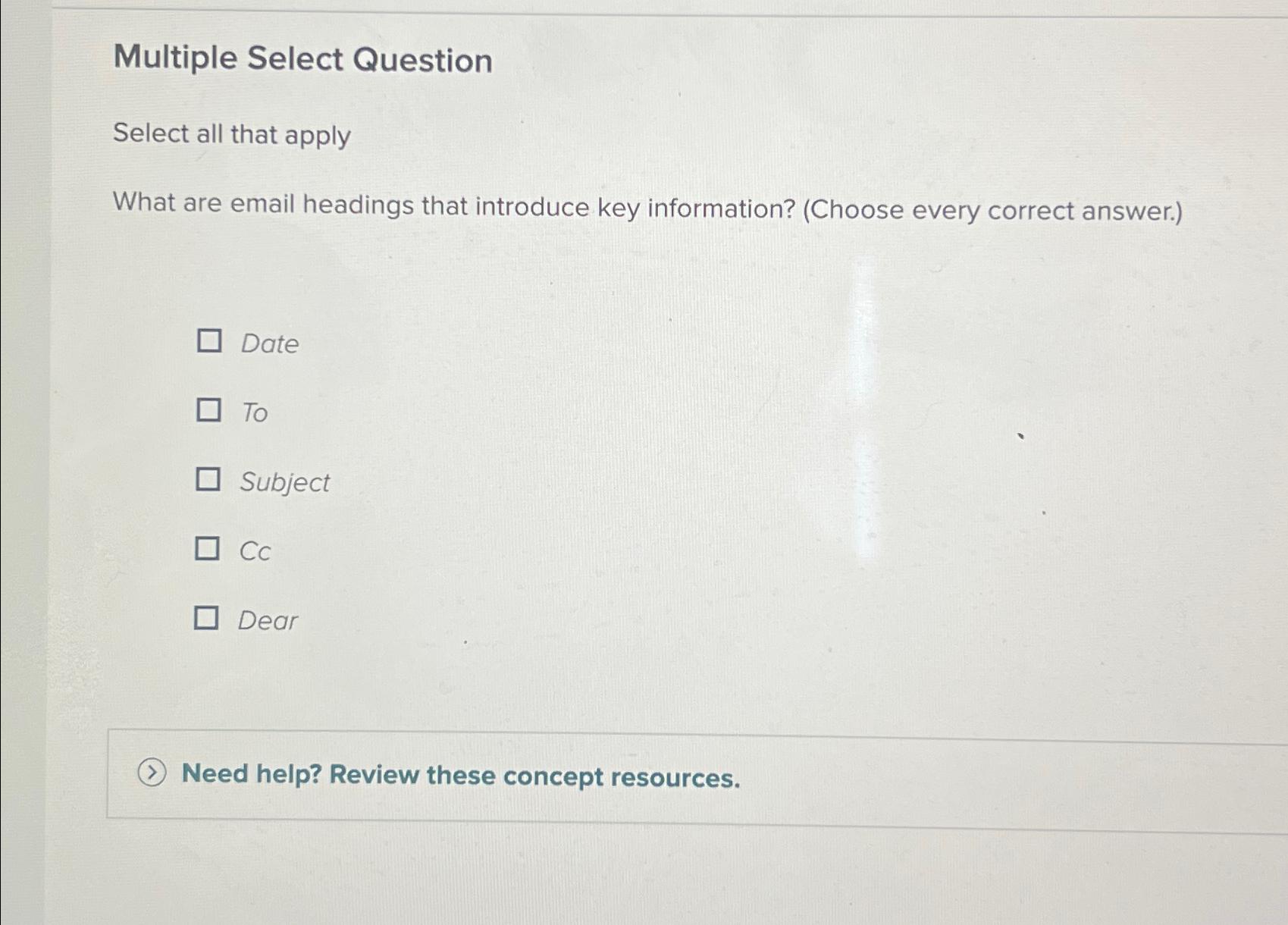 Solved Multiple Select QuestionSelect all that applyWhat are | Chegg.com