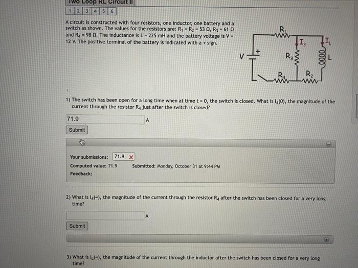 Solved A circuit is constructed with four resistors, one | Chegg.com