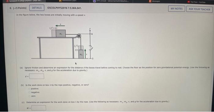 Solved Ignore friction and determine an expression for the | Chegg.com