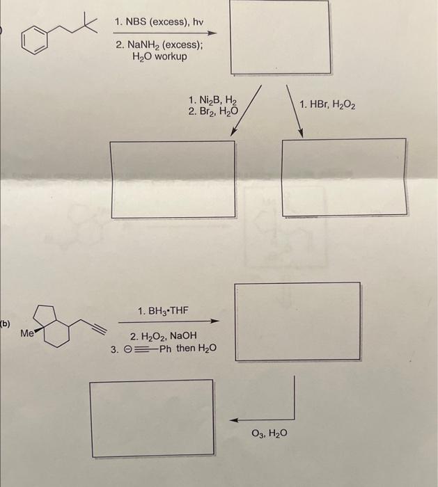 Solved 1. BH3⋅THF 2. H2O2,NaOH 3. Θ≡Ph then H2O | Chegg.com