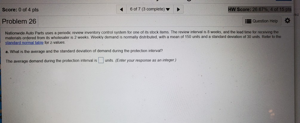 Solved the standard deviation demand is _____ units b) if | Chegg.com