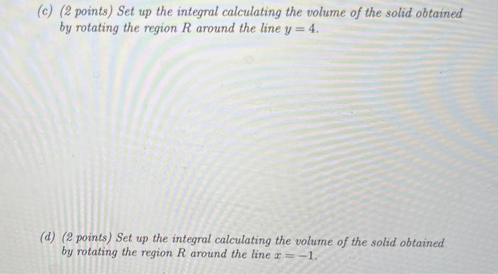 (c) (2 points) Set up the integral calculating the | Chegg.com