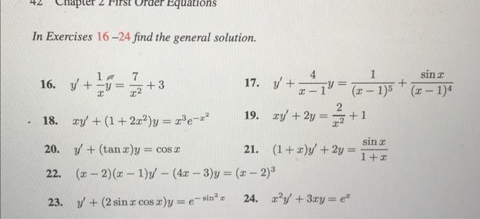 Solved In Exercises 16−24 find the general solution. 16. | Chegg.com