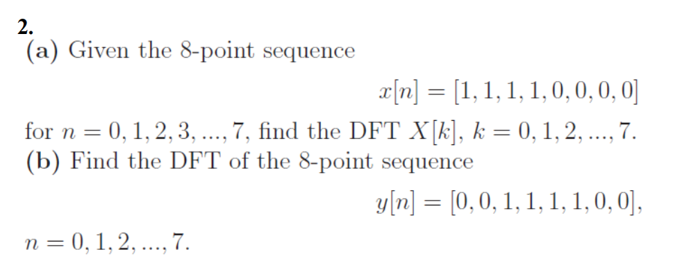 (a) ﻿Given the 8-point | Chegg.com