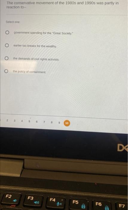 The conservative movement of the 1980s and 1990s was | Chegg.com