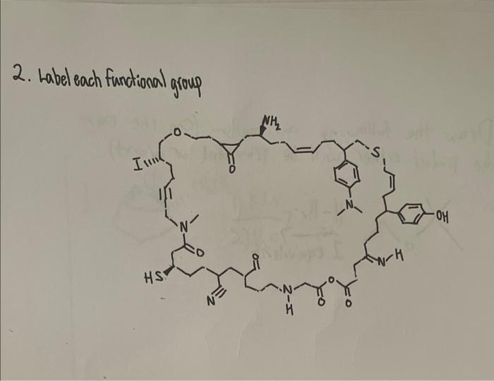 Solved 2. Label each functional group | Chegg.com