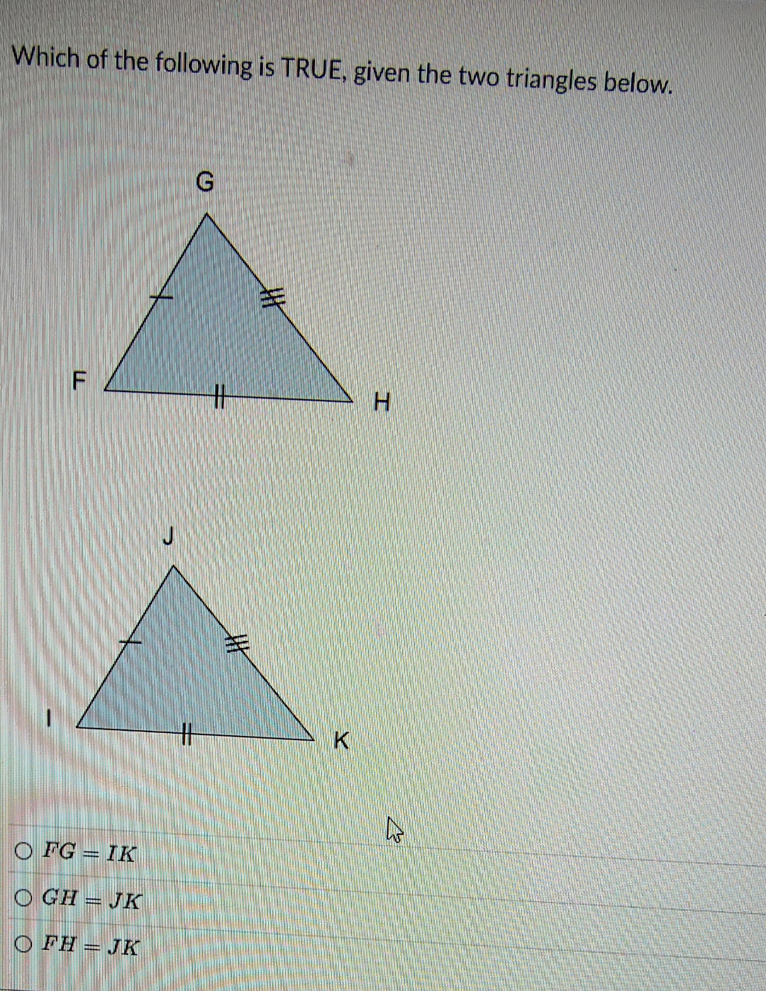 Solved Which of the following is TRUE, given the two | Chegg.com