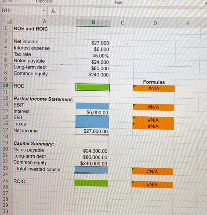 Solved Video Excel Online Structured Activity: ROE and ROIC | Chegg.com