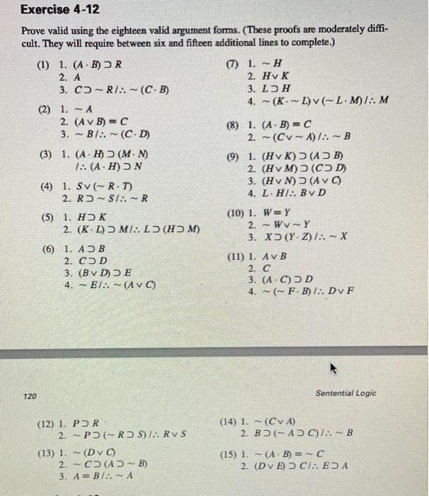 Solved Exercise 4-8 p. 111#13,15 Exercise 4-12 pp. 119-120 | Chegg.com