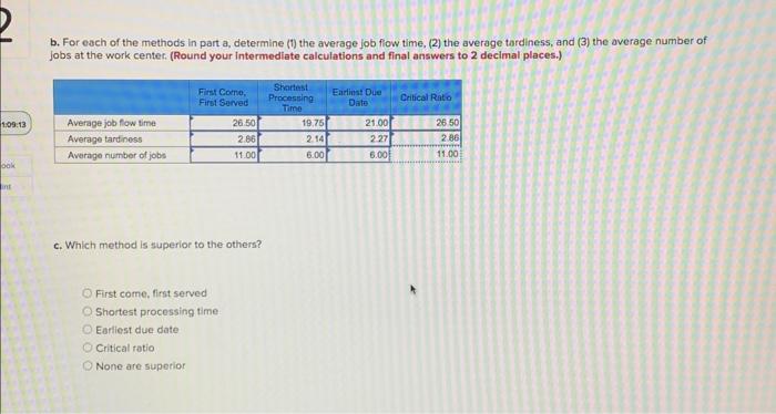 Solved b. For each of the methods in part a, determine (1) | Chegg.com