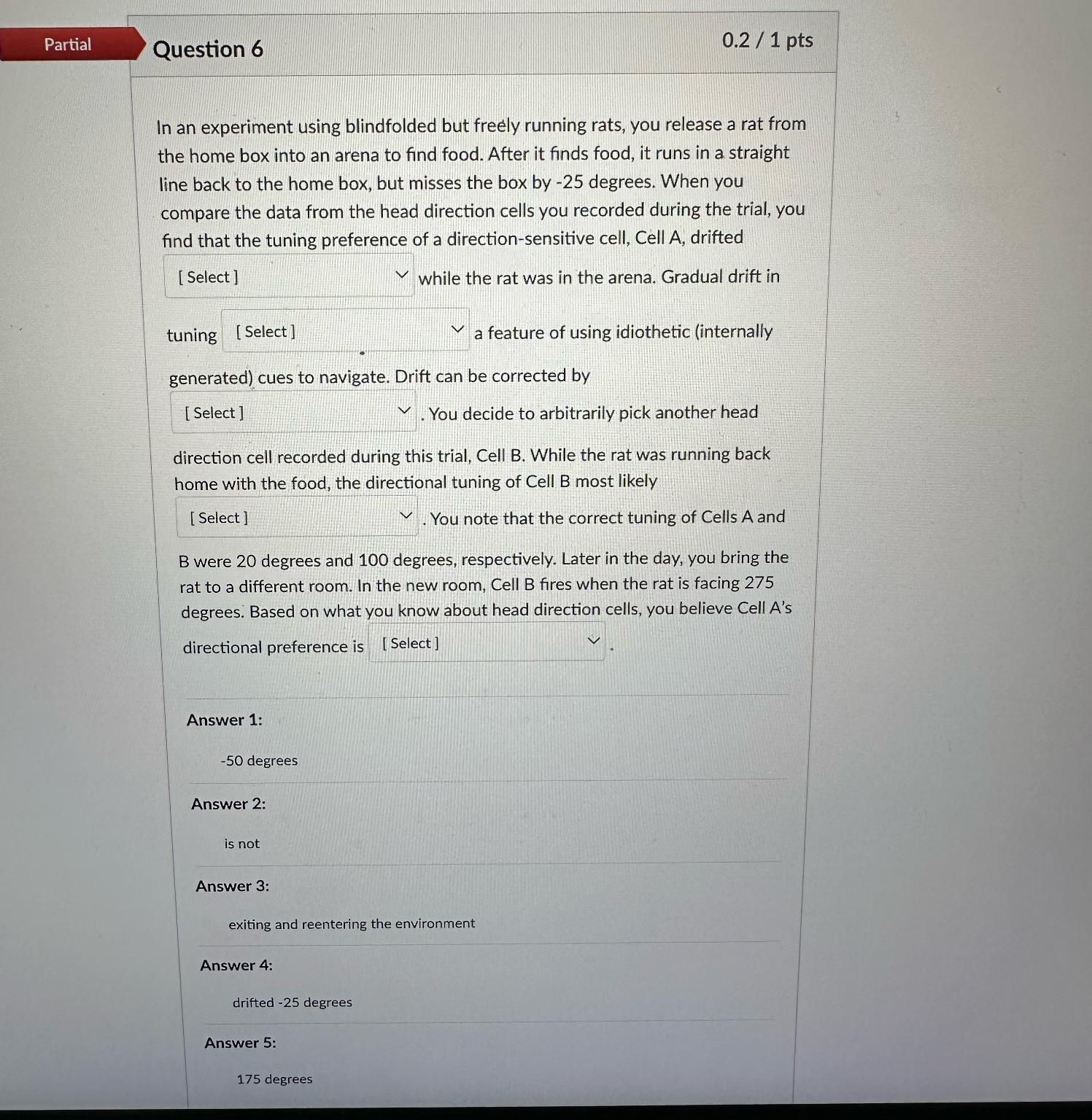 Solved PartialQuestion 60.2 / 1 ﻿ptsIn an experiment using | Chegg.com