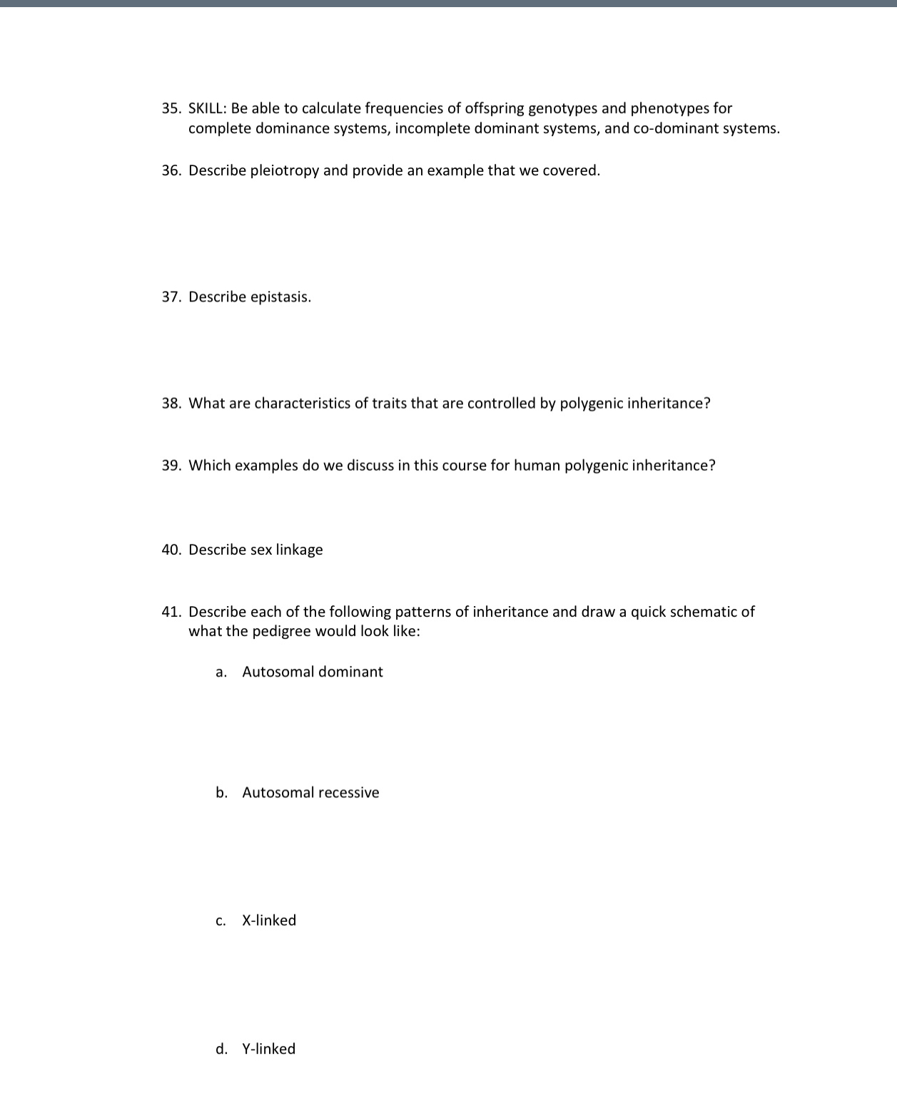 Solved SKILL: Be able to calculate frequencies of offspring | Chegg.com