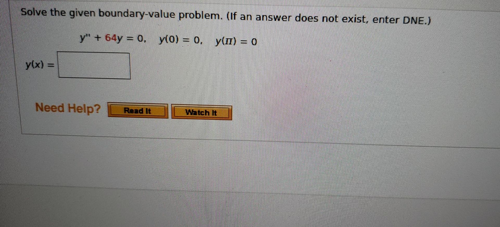 Solved Solve the given boundary-value problem. (if an answer | Chegg.com