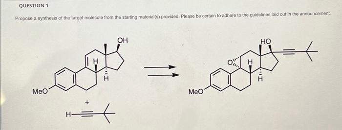 Solved 1. Using the starting material molecule(s) provided, | Chegg.com