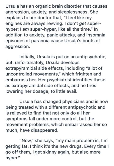 Solved Ursula has an organic brain disorder that causes | Chegg.com