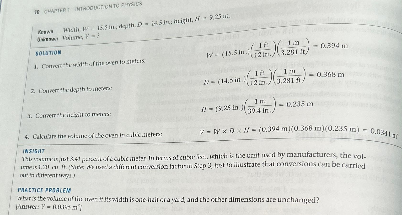 Solved 10CHAPTER 1 ﻿INTRODUCTION TO PHYSICSKnown Width, | Chegg.com