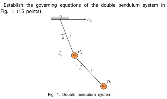 Solved Establish the governing equations of the double | Chegg.com
