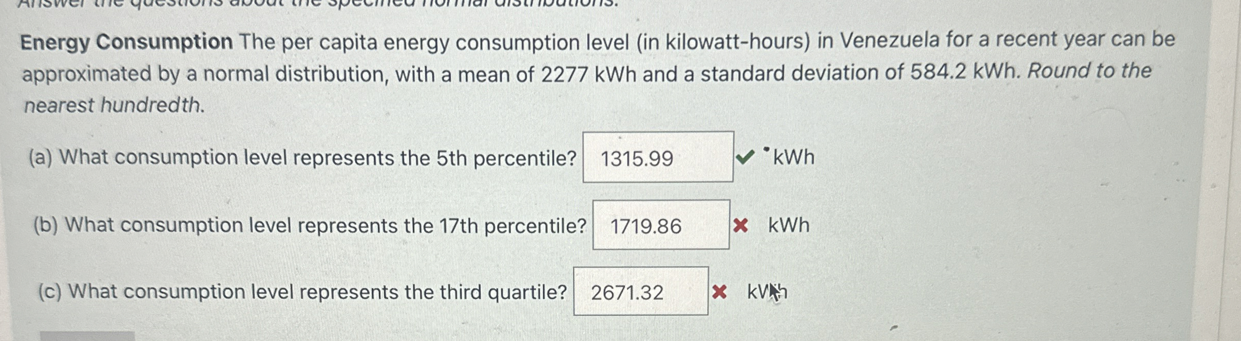 Solved Energy Consumption The per capita energy consumption | Chegg.com