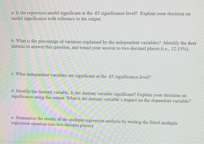 Solved 12: An analyst develops a multiple regression model | Chegg.com