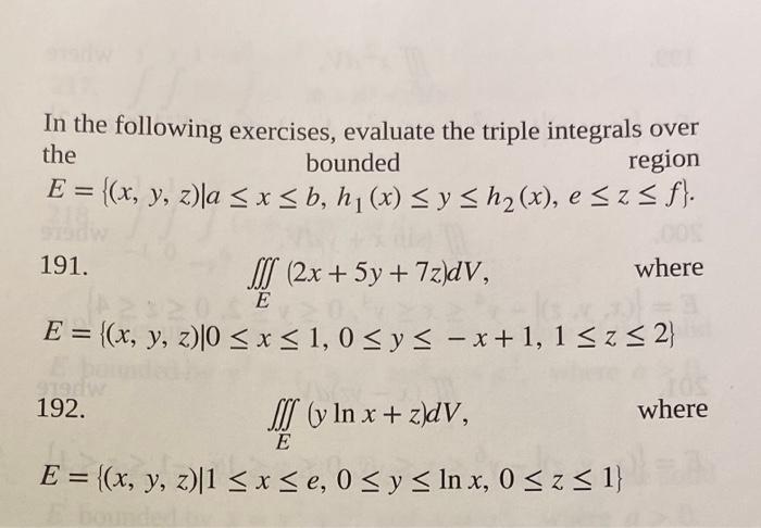 Solved In the following exercises, evaluate the triple | Chegg.com