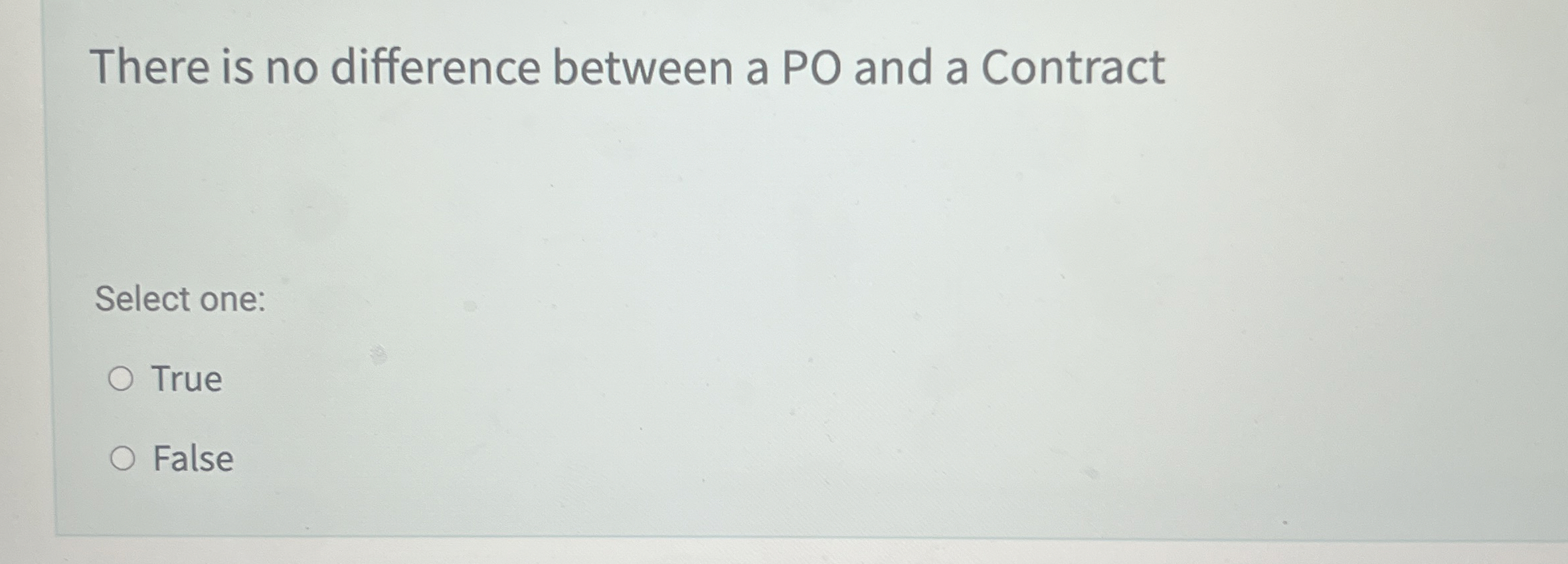 Solved There is no difference between a PO and a | Chegg.com