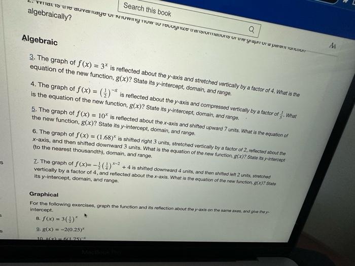 Solved Functions ponential Functions Functions garithmic | Chegg.com