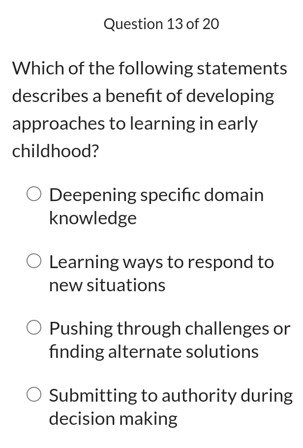 Solved Question 13 ﻿of 20Which of the following statements | Chegg.com