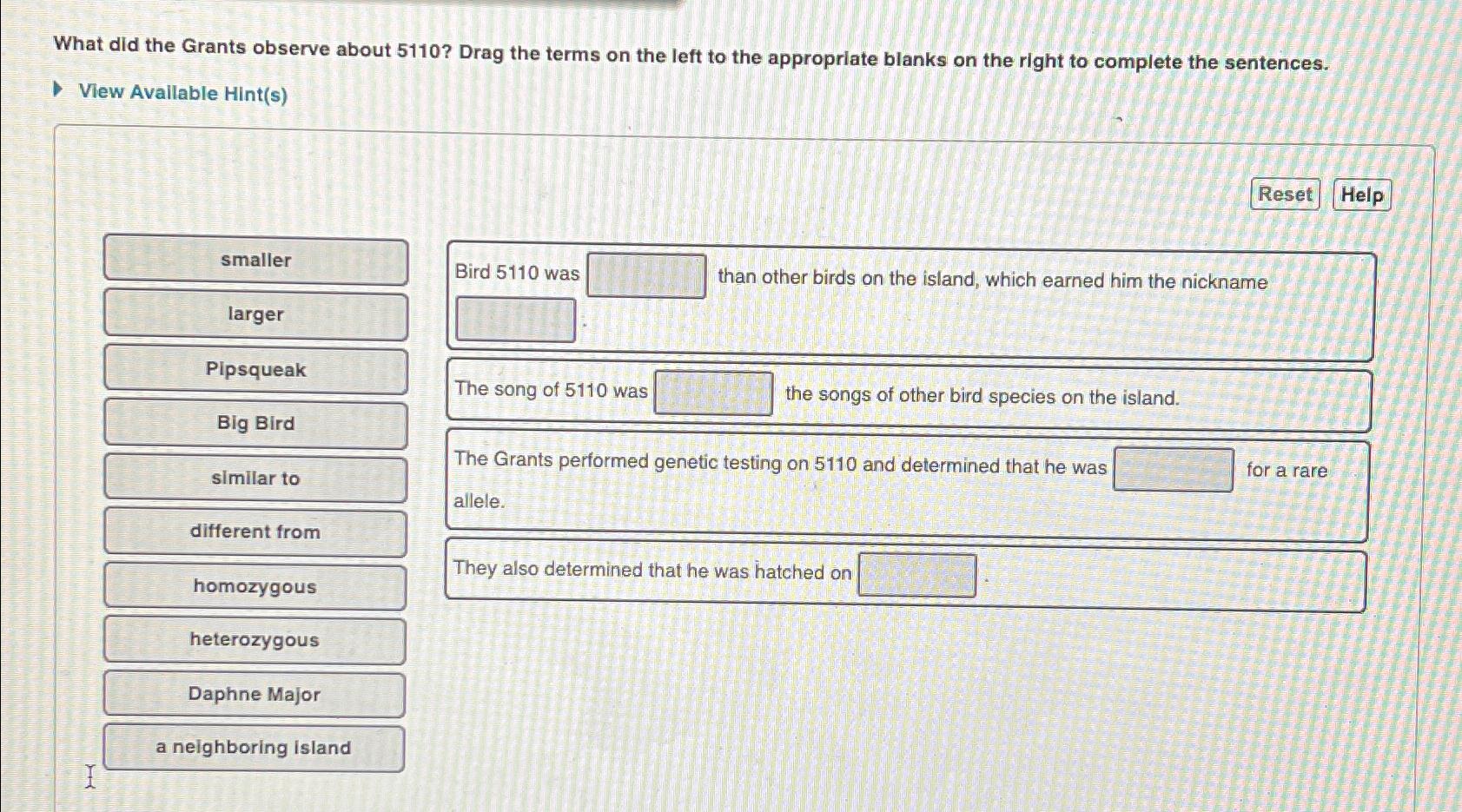 What did the Grants observe about 5110 ? ﻿Drag the | Chegg.com