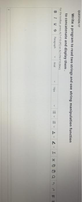 Solved Question 17 Write A Program To Read Two Strings And