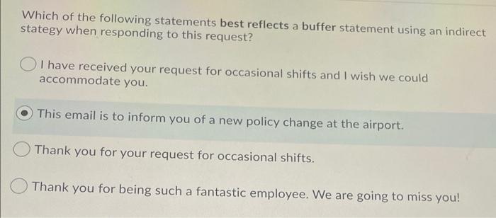 Solved Which of the following statements best reflects a | Chegg.com