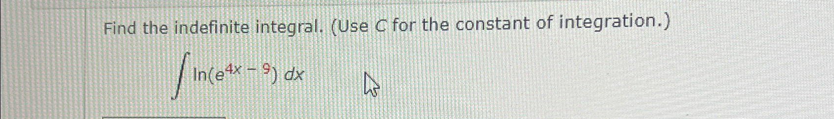 Solved Find the indefinite integral. (Use C for the constant | Chegg.com